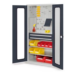 KAPPES Schubladenschrank RasterPlan RAL 7035/7016 Mod. 31 Sichtfenstert&uuml;ren (1460.01.5024)