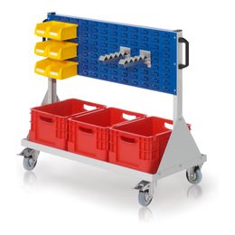 KAPPES RasterMobil Gr. 2 RAL 7035/5010 H890 mm 2 Schlitzplatten mit Ausstattung (7020.01.0216)