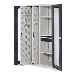 KAPPES Vertikalschrank RasterPlan Mod. 82 RAL 7035/7016 Sichtfenstert&uuml;r mit Ausstattung (1465.03.5024)