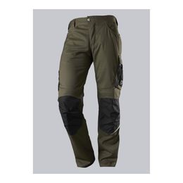 BP&reg; Leichte Arbeitshose mit Kniepolstertaschen, oliv/schwarz, Gr. 52, L&auml;nge n (1998-570-7332-52-n)