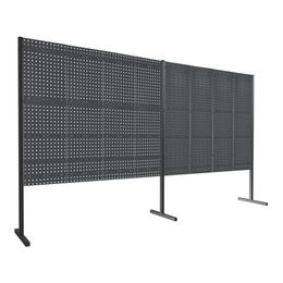 KAPPES Trennwand RasterPlan Doppelfeld 180&deg; H1500 mm RAL 7016 Ausstattung 3 LP/SP (7213.00.3908)