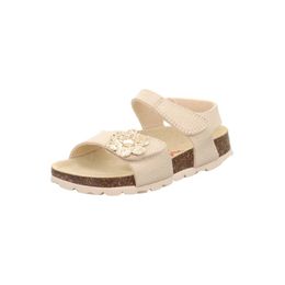 Superfit Sandale 'FUSSBETTPANTOFFEL' M&auml;dchen Gr&ouml;&szlig;e 34 creme / gold / wei&szlig;