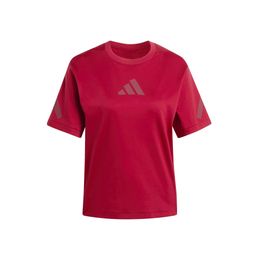 adidas Sportswear Funktionsshirt 'Z.N.E.' Damen Gr&ouml;&szlig;e S anthrazit / dunkelrot