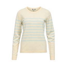 Object Pullover 'OBJTHESS' Damen Gr&ouml;&szlig;e L creme / hellblau
