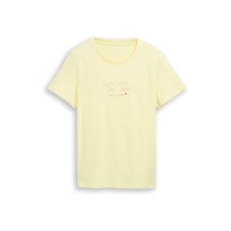 Tom Tailor T-Shirt Damen Gr&ouml;&szlig;e XXXL dunkelbeige / gelb / rot