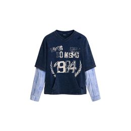 Desigual SWEATSHIRT Herren Gr&ouml;&szlig;e L blau / grau / wei&szlig;