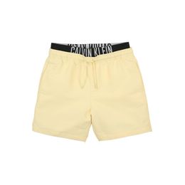 Calvin Klein Swimwear Badeshorts 'Intense Power' Jungen Gr&ouml;&szlig;e 128/140 gelb / schwarz / wei&szlig;
