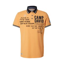 CAMP DAVID Poloshirt Herren Gr&ouml;&szlig;e M orange / schwarz / wei&szlig;