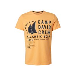 CAMP DAVID T-Shirt Herren Gr&ouml;&szlig;e XXL orange / schwarz