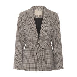 Culture Blazer 'Checka' Damen Gr&ouml;&szlig;e 34 hellbeige / braun / schwarz