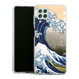 DeinDesign Galaxy A22 4G Handy Silikon H&uuml;lle Case transparent Handyh&uuml;lle Die Gro&szlig;e Welle Vor Kanagawa Kunst Katsushika Hokusai Silikon Case