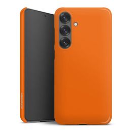 DeinDesign Galaxy S25+ Handy Premium Case Smartphone Handyh&uuml;lle Schutzh&uuml;lle gl&auml;nzend Orange Unicoloured Colour Premium Case