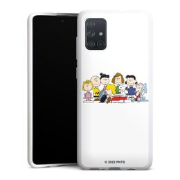 DeinDesign Galaxy A71 Handy Silikon H&uuml;lle Case wei&szlig; Handyh&uuml;lle Merchandise Kindheit Peanuts Silikon Case