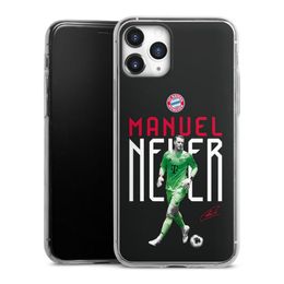 DeinDesign iPhone 11 Pro Handy Slim Case Silikon Handyh&uuml;lle transparent H&uuml;lle extra d&uuml;nn Fc Bayern M&uuml;nchen Manuel Neuer Official Licensed Product Silikon Slim 
