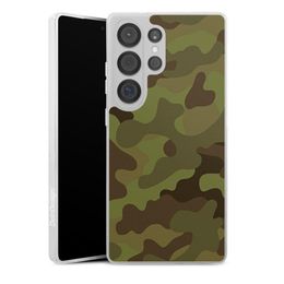 DeinDesign Galaxy S25 Ultra Handy Slim Case Silikon Handyh&uuml;lle transparent H&uuml;lle extra d&uuml;nn Tarnmuster Camouflage Army Silikon Slim Case