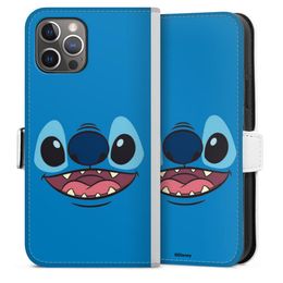 DeinDesign iPhone 12 Pro Handy Klapph&uuml;lle Handyh&uuml;lle aus Kunst Leder wei&szlig; Flip Case Official Licensed Product Disney Lilo & Stitch Sideflip mit Lasche