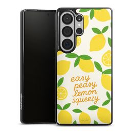 DeinDesign Galaxy S25 Ultra Handy Slim Case extra d&uuml;nn Silikon Handyh&uuml;lle schwarz H&uuml;lle Lemon Statement Spruch Silikon Slim Case