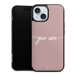 DeinDesign iPhone 15 Handy Slim Case extra d&uuml;nn Silikon Handyh&uuml;lle schwarz H&uuml;lle Spruch Motivation Sayings Silikon Slim Case