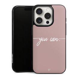 DeinDesign iPhone 15 Pro Handy Silikon H&uuml;lle Case schwarz Handyh&uuml;lle Motivation Sayings Spruch