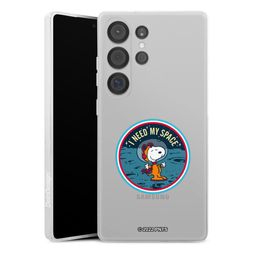 DeinDesign Galaxy S25 Ultra Handy Slim Case Silikon Handyh&uuml;lle transparent H&uuml;lle extra d&uuml;nn Peanuts Weltall Snoopy Silikon Slim Case