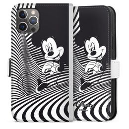 DeinDesign iPhone 12 Pro Handy Klapph&uuml;lle Handyh&uuml;lle aus Kunst Leder wei&szlig; Flip Case Official Licensed Product Mickey Mouse Disney Sideflip mit Lasche
