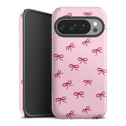DeinDesign Google Pixel 10 Pro Handy Panzer Handyh&uuml;lle robuste Outdoor H&uuml;lle Schutzh&uuml;lle gl&auml;nzend Bow Pattern Schleifen Tough Case