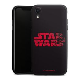 DeinDesign iPhone Xr Handy Premium Silikon H&uuml;lle Handyh&uuml;lle schwarz Case Star Wars Merchandise Logo Silikon Premium Case