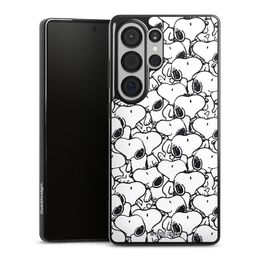 DeinDesign Galaxy S25 Ultra Handy Slim Case extra d&uuml;nn Silikon Handyh&uuml;lle schwarz H&uuml;lle Peanuts Snoopy Muster Silikon Slim Case
