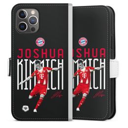 DeinDesign iPhone 12 Pro Handy Klapph&uuml;lle Handyh&uuml;lle aus Kunst Leder wei&szlig; Flip Case Fc Bayern M&uuml;nchen Official Licensed Product Kimmich Sideflip mit Lasche