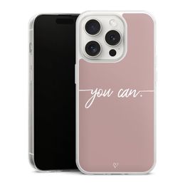DeinDesign iPhone 15 Pro Handy Slim Case Silikon Handyh&uuml;lle transparent H&uuml;lle extra d&uuml;nn Spruch Motivation Sayings Silikon Slim Case