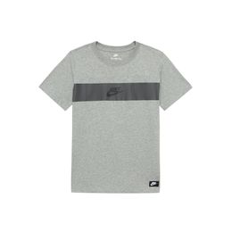 Nike Sportswear T-Shirt 'BRANDMARK' Jungen Gr&ouml;&szlig;e 138/147 grau / dunkelgrau / schwarz