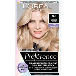 L'OR&Eacute;AL PARiS PR&Eacute;F&Eacute;RENCE Haarfarbe 8.1 Cool Blondes Helles K&uuml;hles Blond