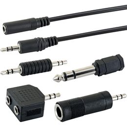 Schwaiger Audio-Adapter-Set 2,5 m schwarz