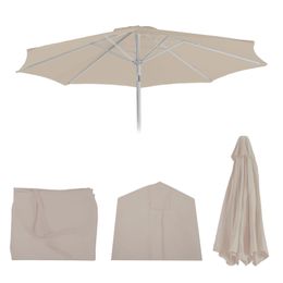 MCW Ersatz-Bezug f&uuml;r Sonnenschirm Asti, Sonnenschirmbezug Ersatzbezug, &Oslash; 2,7m Stoff/Textil 5kg ~ creme