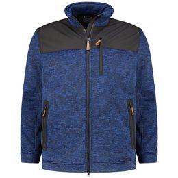 Gro&szlig;e Gr&ouml;&szlig;en Blue Wave Strickfleecejacke, wasserabweisend Farbe marine Gr&ouml;&szlig;e: 3XL