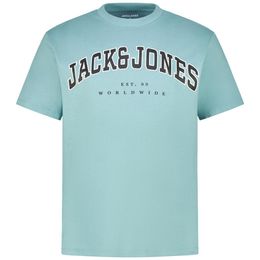 Jack & Jones Gro&szlig;e Gr&ouml;&szlig;en Jack&Jones T-Shirt mit Label-Print Farbe mint Gr&ouml;&szlig;e: 6XL