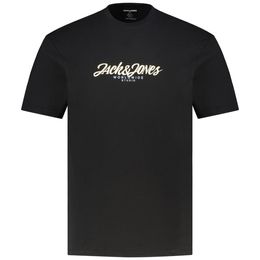 Jack & Jones Gro&szlig;e Gr&ouml;&szlig;en Jack&Jones T-Shirt mit Label-Print Farbe schwarz Gr&ouml;&szlig;e: 8XL