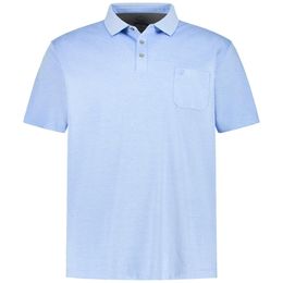 Gro&szlig;e Gr&ouml;&szlig;en Hajo Poloshirt "Soft Knit", hautsympathisch Farbe azur Gr&ouml;&szlig;e: 5XL