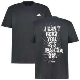 Gro&szlig;e Gr&ouml;&szlig;en Adidas T-Shirt mit Print auf Vorder- und R&uuml;ckseite Farbe schwarz Gr&ouml;&szlig;e: 4XL