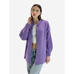 Elara Knit Cardigan female Purple size XL