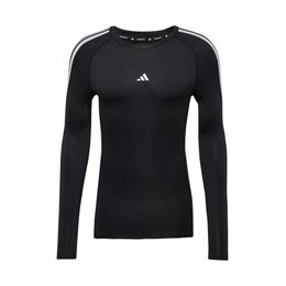 adidas Performance Performance Shirt 'TECHFIT Compression Training 3-Stripes Long Sleeve' male Black size XXS