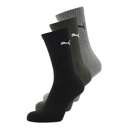 Puma Socken Herren Gr&ouml;&szlig;e 35/38 graumeliert / oliv / schwarz / wei&szlig;