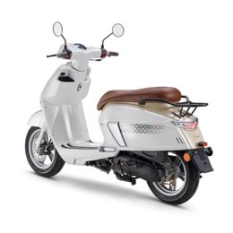 PRIKE Motorroller "Classic Roller VL50, (45km/h), 50 ccm", ohne Topcase, 45 km/h, beige, Motorroller, Kraftstoffeinspritzung (EFI), Lenkerschloss,
