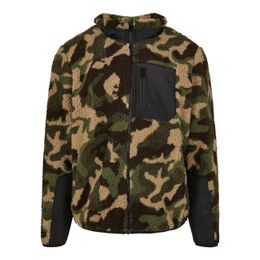 Urban Classics Damen Winterjacke "Urban Classics Herren Sherpa Jacket"woodcamo, Gr. L, mehrfarbig, 100% Polyester, Jacken