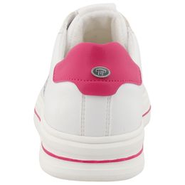 Tom Tailor Damen Plateausneaker, Gr. 37, pink, Lederimitat, mehrfarbig, Schuhe, Halbschuh, Freizeitschuh, Schn&uuml;rschuh, Kontrastbesatz an der Ferse