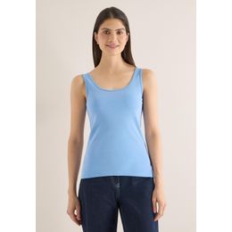 Cecil Damen Tr&auml;gertopcloud blau, Gr. XL, unifarben, Web, 100% Baumwolle, Tops, aus reiner Baumwolle