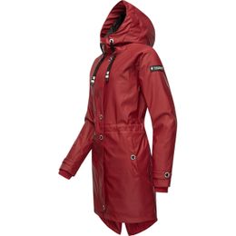 Navahoo Damen Regenjacke "Rainy Flower", rot, Gr. XS, Obermaterial: 70% Polyester, 30% Polyurethan; Innenfutter: 100% Polyester; &Auml;rmelfutter: 100%