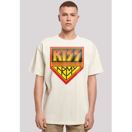 F4NT4STIC Herren T-Shirt "Kiss Army Logo", beige, Gr. XL, Obermaterial: 100% Baumwolle, Shirts, Premium Qualit&auml;t