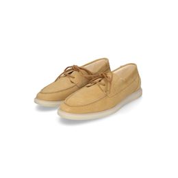Henry Stevens Herren Bootsschuh "Elia DS", Gr. 47honig, Kalbsvelours, Schuhe