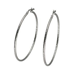 Firetti Damen Paar Creolen "Schmuck Geschenk Silber 925 Ohrschmuck diamantiert", 40, Silber 925 (Sterlingsilber), silber, Silber 925